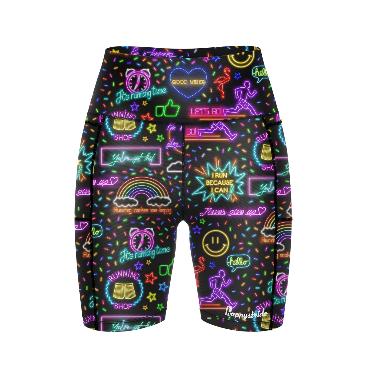 ''Glow & go'' cool colourful fun bright running & fitness shorts ...