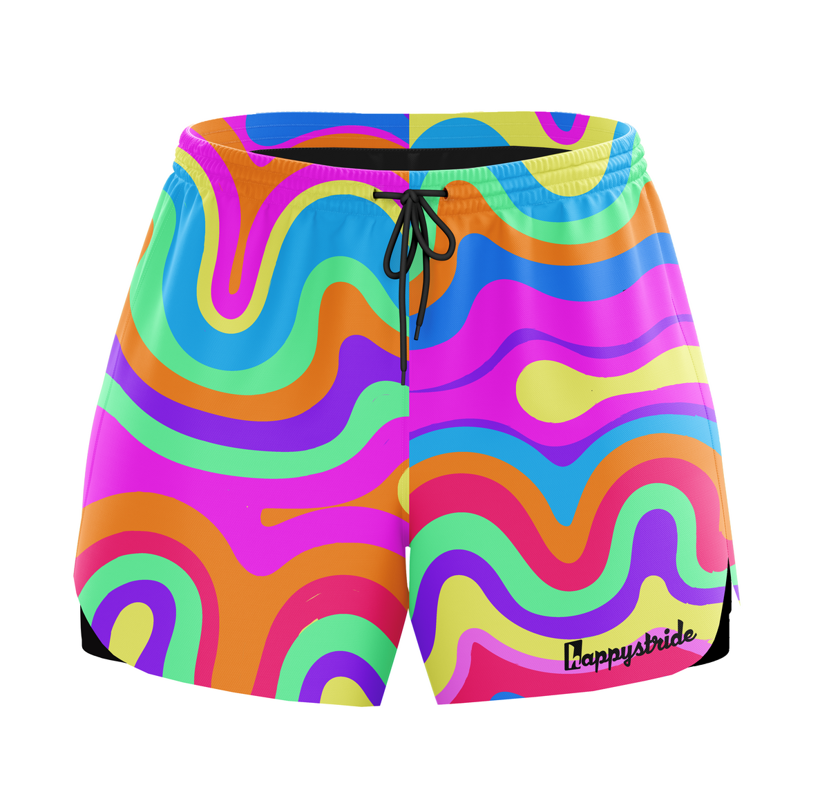 ''Twirly swirly'' cool colourful fun wavy unisex 2-in-1 running ...